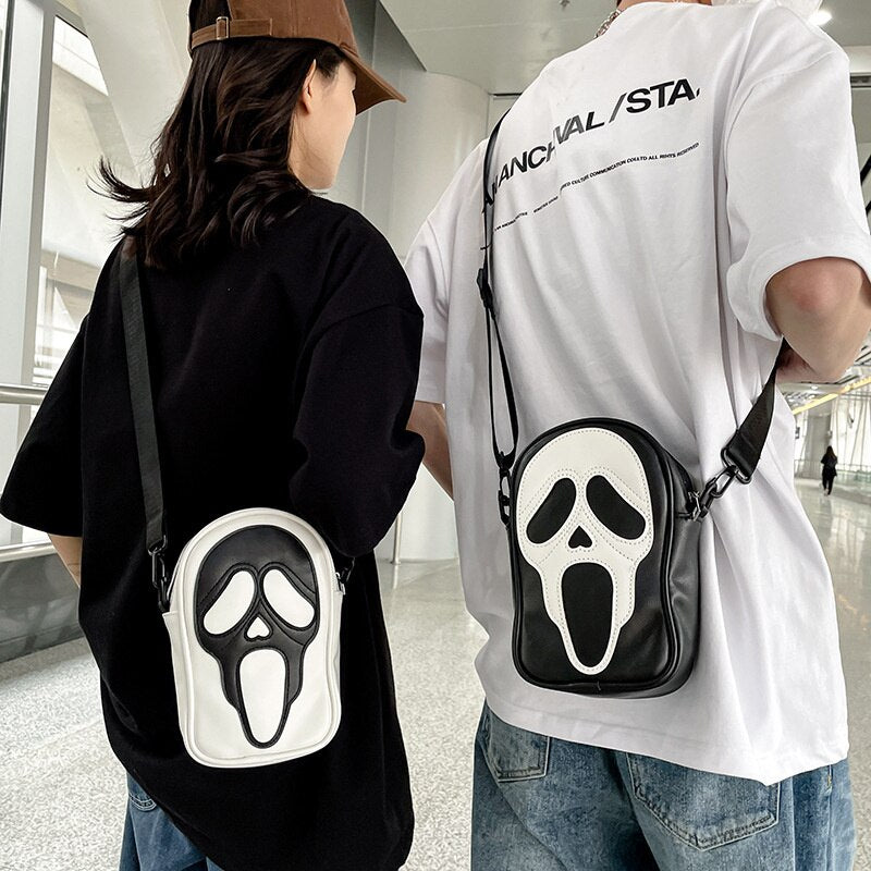 Black/White Ghost Face Bag – Rags n Rituals