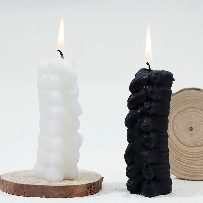 Black or White Spine Shaped Scented Candle Gothic Decor – Rags n Rituals