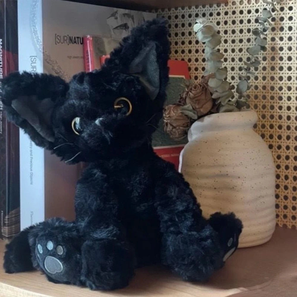 Cute Black Cat Plush Toy – Rags n Rituals