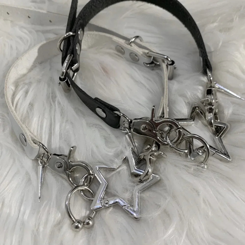 Black Goth Pentagram Rivet Choker – Rags n Rituals