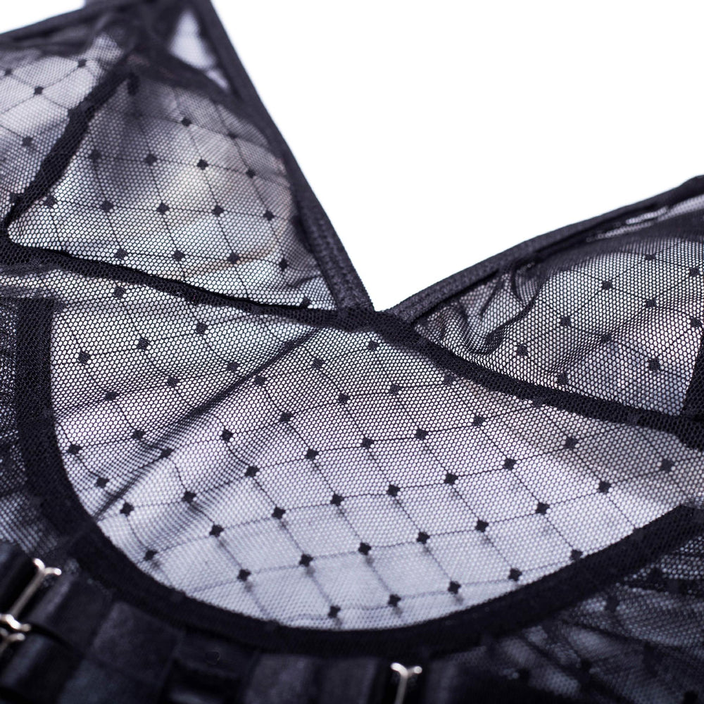 'Void' Black Polka Dot Lace Lingerie Bodysuit – Rags n Rituals
