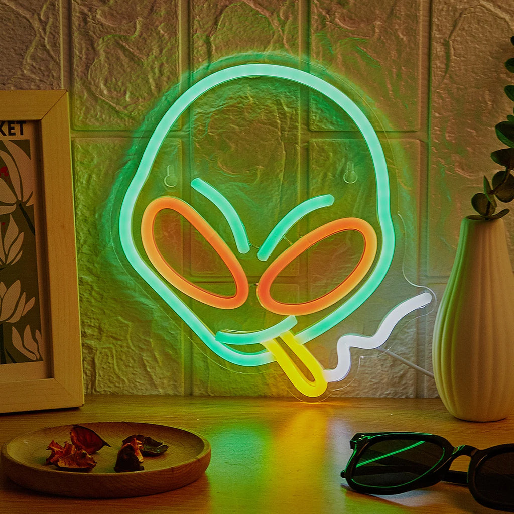 Alien Themed Neon LED Light – Rags n Rituals