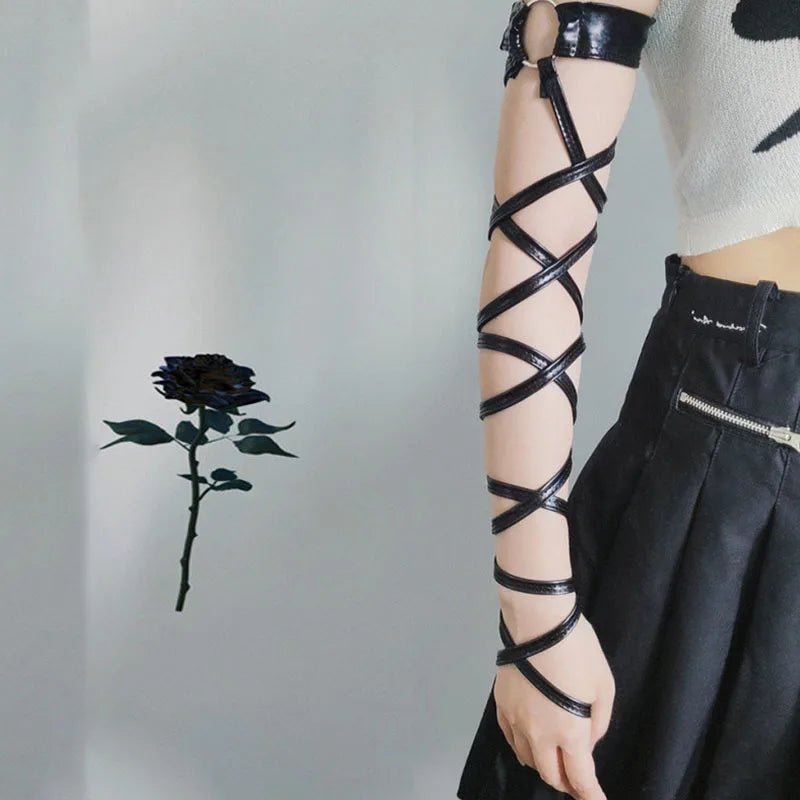 Goth Black Arm Straps – Rags n Rituals