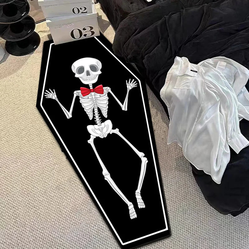 Halloween Carpet Gothic Coffin Skeleton Floor Mat – Rags n Rituals