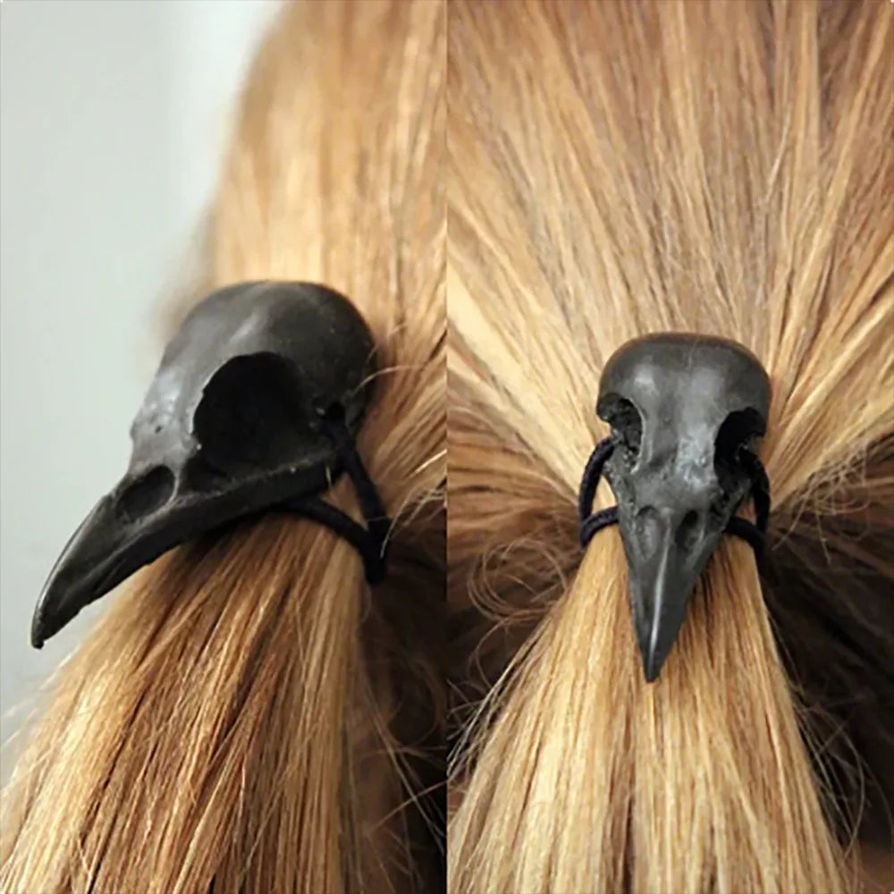 Gothic Metal Crow Skull Hair Rope – Rags n Rituals