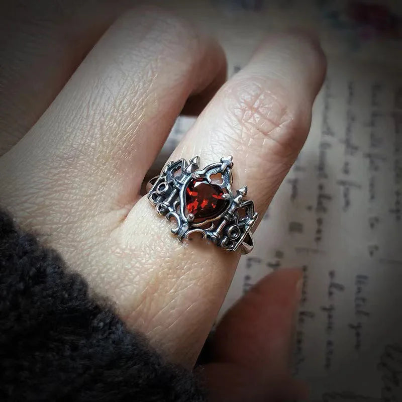 Gothic heart ring store