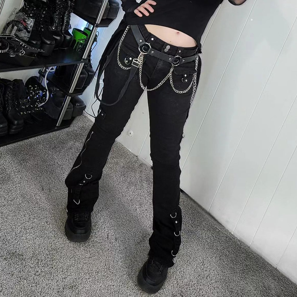 'Cheating Death' Black Alt Grunge Casual Pants – Rags n Rituals