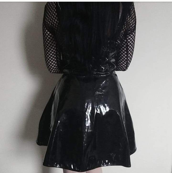 'Club Hopper' Black Alternative Gothic PVC Zipper Skirt – Rags n Rituals