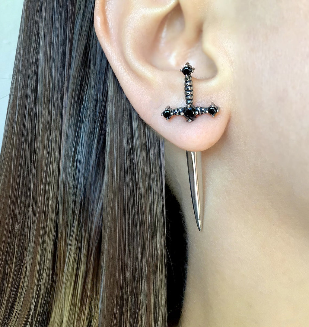 Metal Alt Dagger Earrings – Rags n Rituals