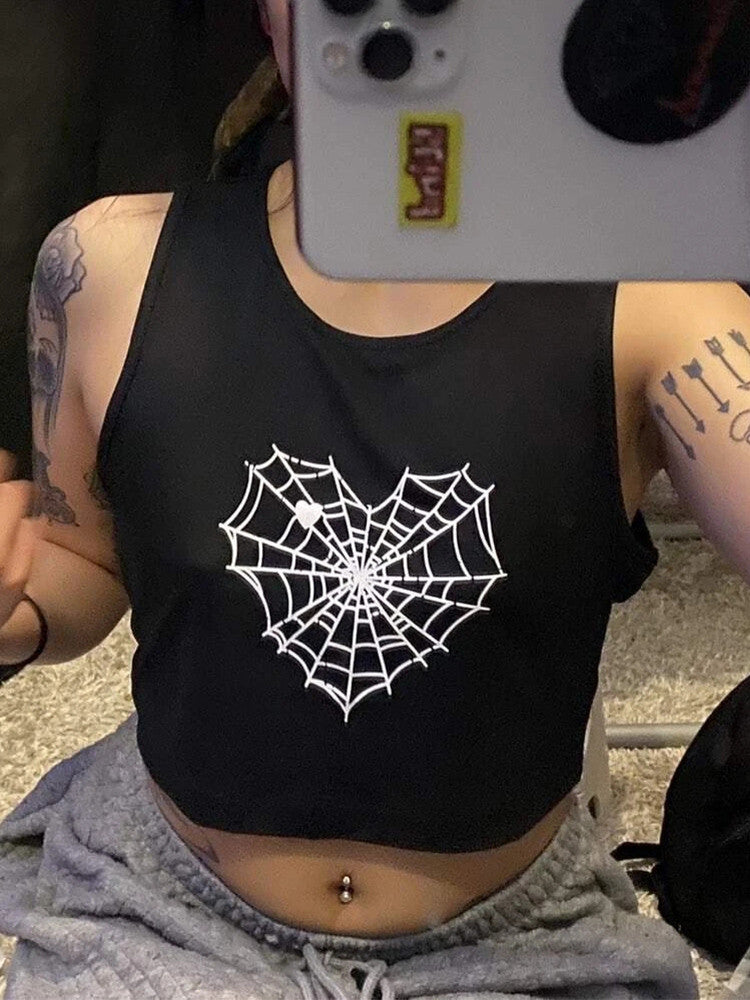 Black Spider Web Top at $19.99 USD l Rags n Rituals
