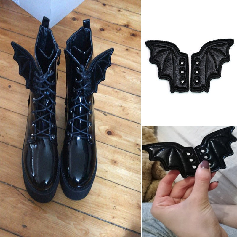 Black Gothic Bat Shoe Lace Accessory (One Pair) – Rags n Rituals