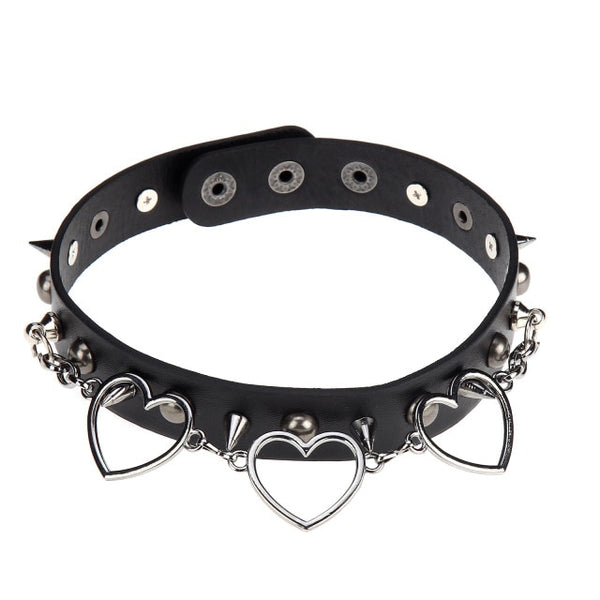 'Disaster 'Black Alt Heart Choker – Rags n Rituals