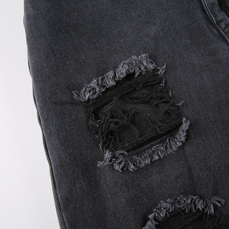 'Ruins' Washed Black/Grey Ripped Baggy Denim Pants – Rags n Rituals