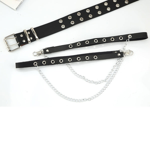 'Savage' Black Goth Alt Faux Leather Belt at $14.99 USD l Rags n Rituals