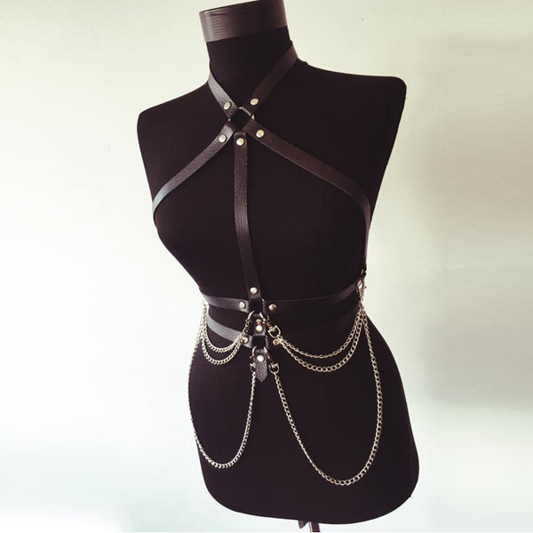 'Slave' Chain Faux Leather Harness – Rags n Rituals