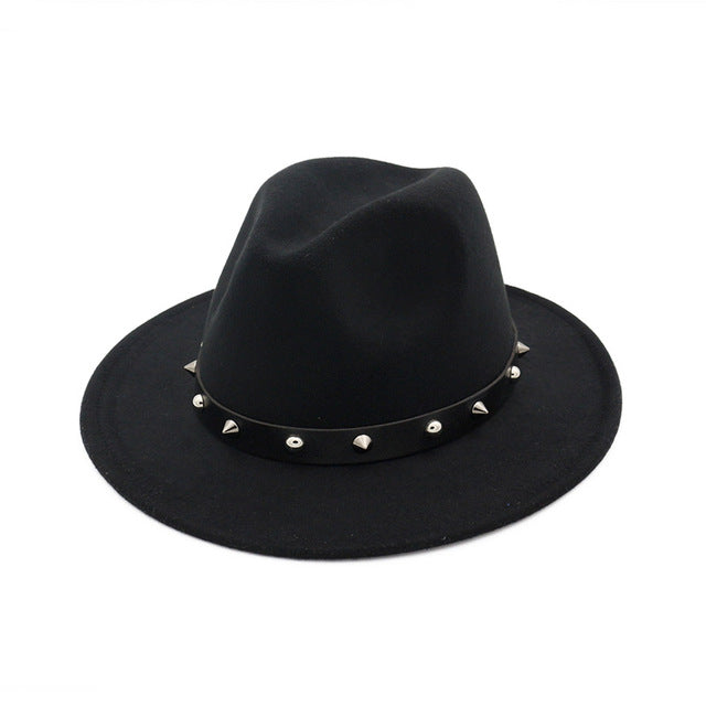 'Fedorable' Black Stud Goth Summer Sun Fedora Hat – Rags n Rituals